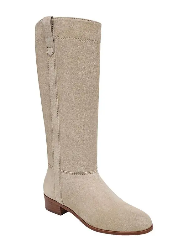 Veronica Beard Dwyer Wide Calf Tall Boots - Sand