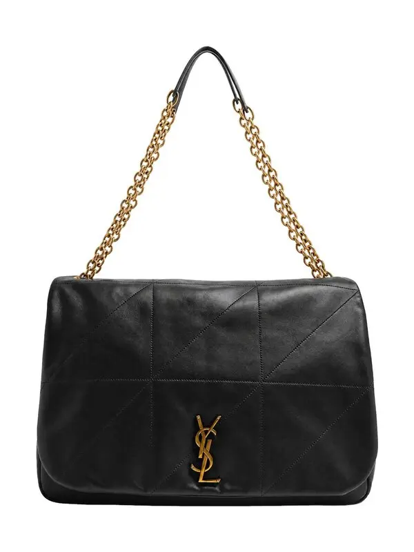 Saint Laurent Jamie Xl Leather Shoulder Bag - Black
