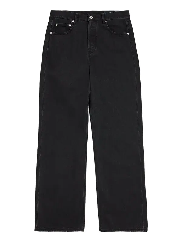 Jacquemus Straight-fit Jeans In Dark Wash Denim - Black