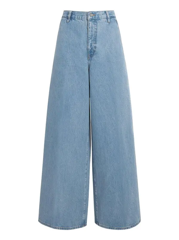 FRAME The Drape Wide-leg Jeans - Blue