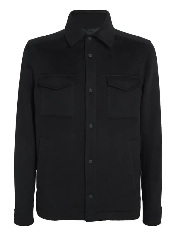 Herno Cashmere Shirt Jacket - Black