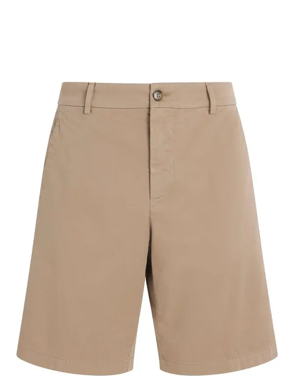 Canali Cotton Bermuda Shorts - White