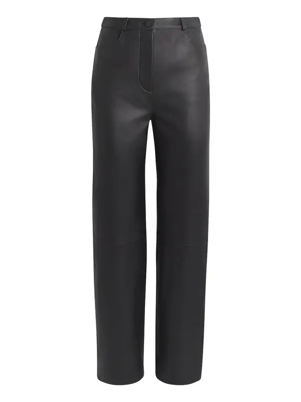Loulou De Saison Cobe Straight Leg Trousers - Black