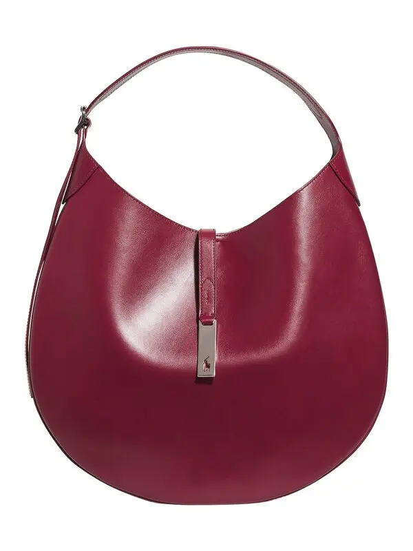 Polo Ralph Lauren Leather Id Shoulder Bag - Burgundy