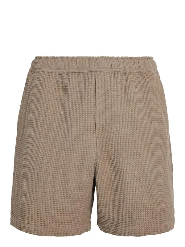 Paige Cotton Waffle-knit Chalmers Shorts - Beige