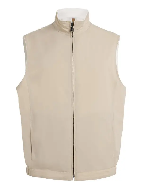 Canali Linen-silk Gilet - White