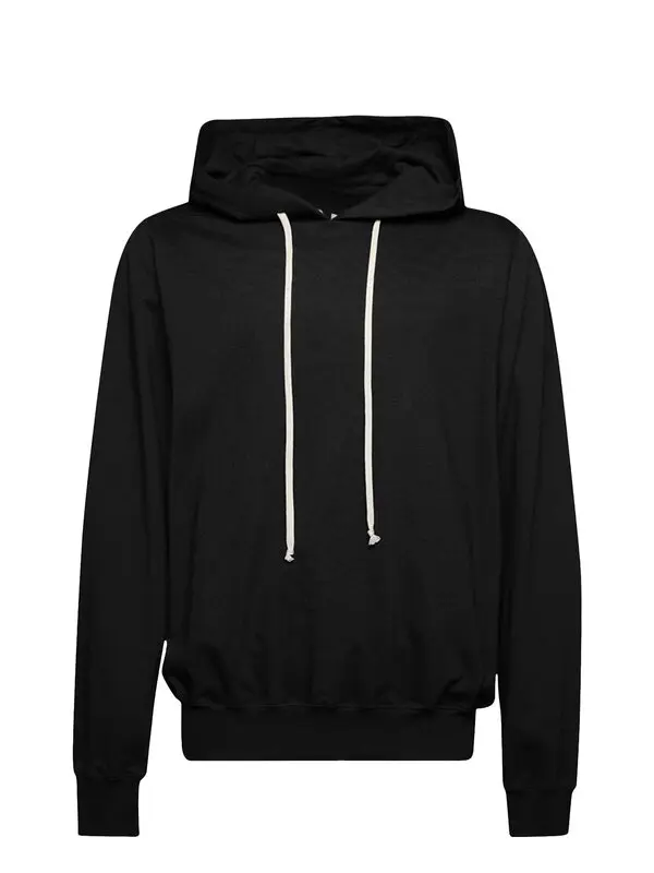 Rick Owens Hooded Jersey Sweatshirt - Black