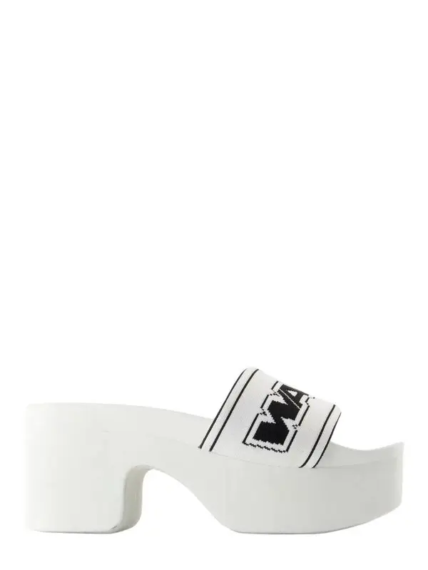 Alexander Wang Logo Platform Sandals - White