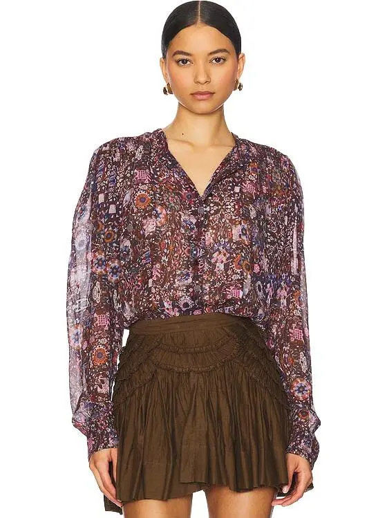 Isabel Marant Noeline Top - Plum