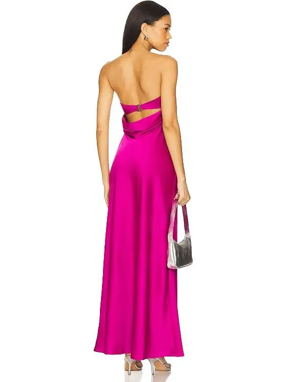 RUNAWAY THE LABEL Celeste Maxi Dress - Magenta