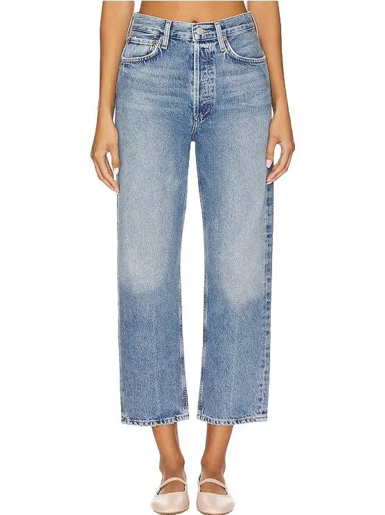 AGOLDE 90s Mid Rise Loose Straight Crop Jeans - Vault