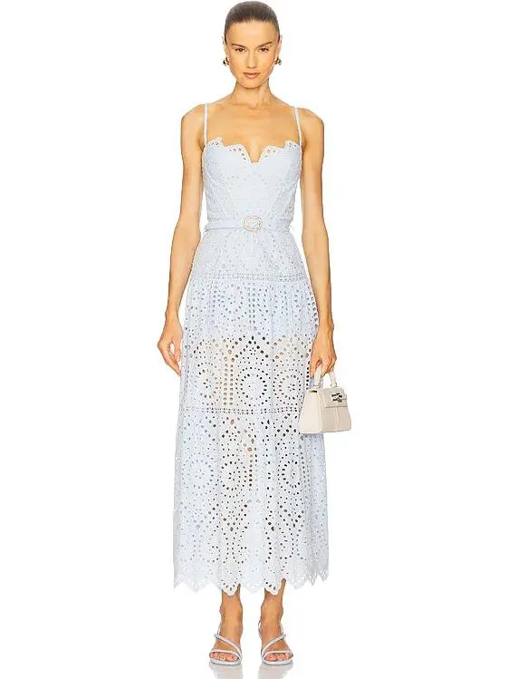 Generation Love Cotton Eyelet Maxi Dress - Opal