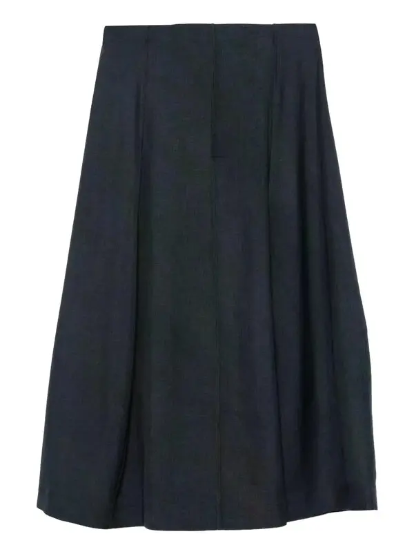 Theory Pleated Midi Skirt - Blue