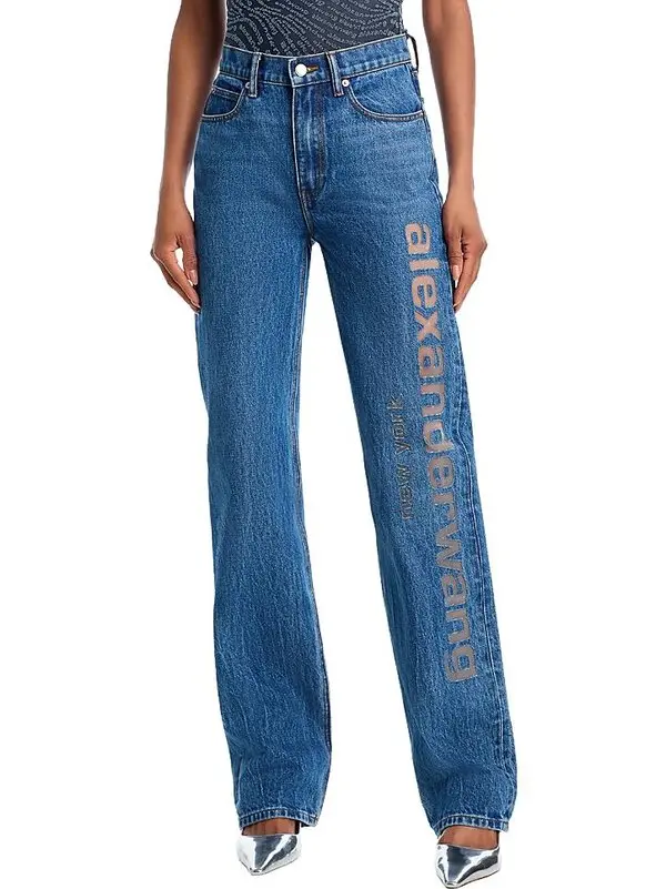 Alexander Wang Ez Mid-rise Straight Jeans - Vintage Light Indigo