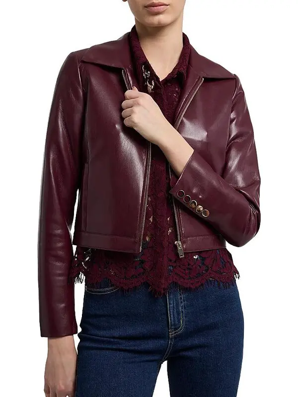 Generation Love Lola Faux Leather Jacket - Cabernet