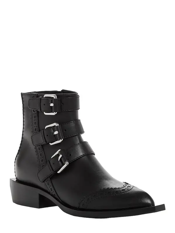 Moschino Buckle Booties - Black