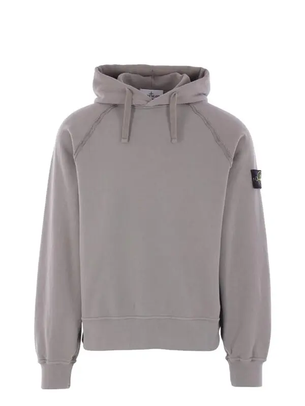 Stone Island Cotton Jersey Hoodie - Grey