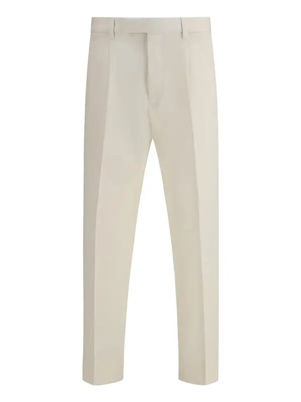 Zegna Tailored Cotton And Wool Pants - White
