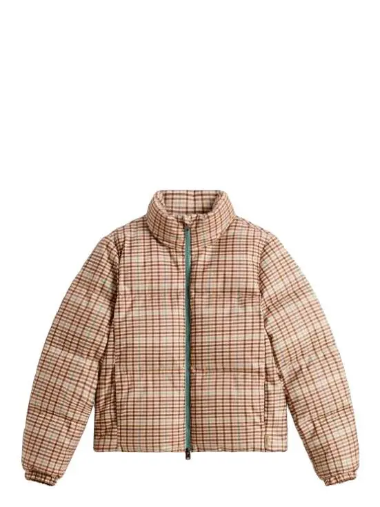 Woolrich Checked Down Jacket - Beige