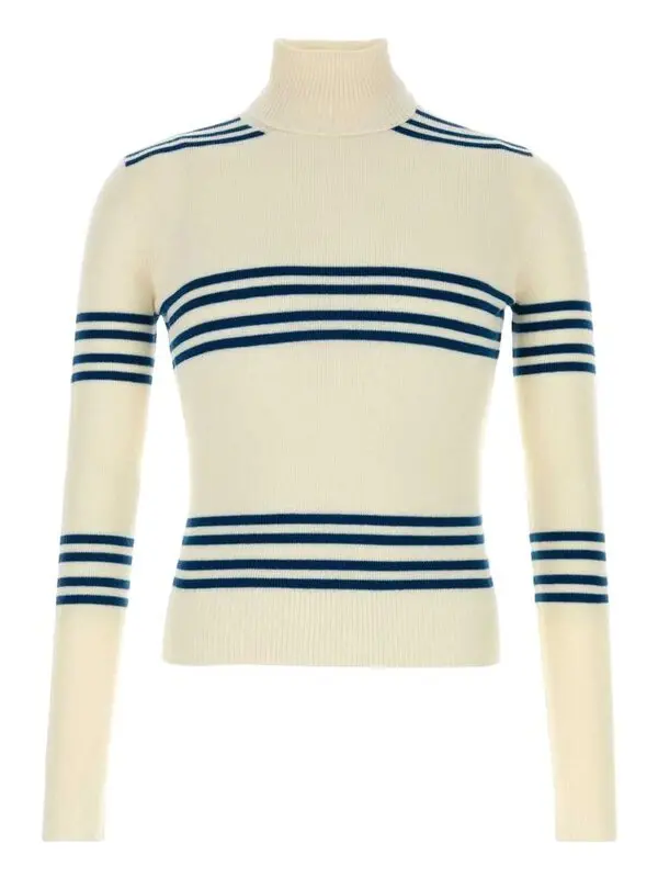 Prada Embroidered Wool Sweater - Stripped