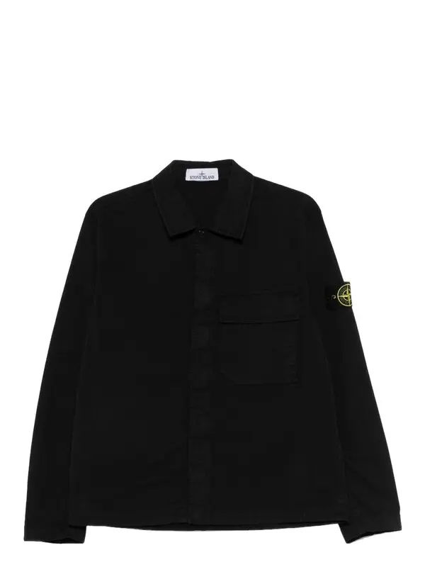 Stone Island Cotton Overshirt - Black
