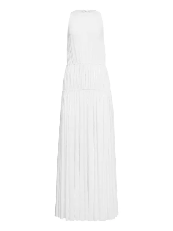 Alaïa Sleeveless Maxi Dress - White