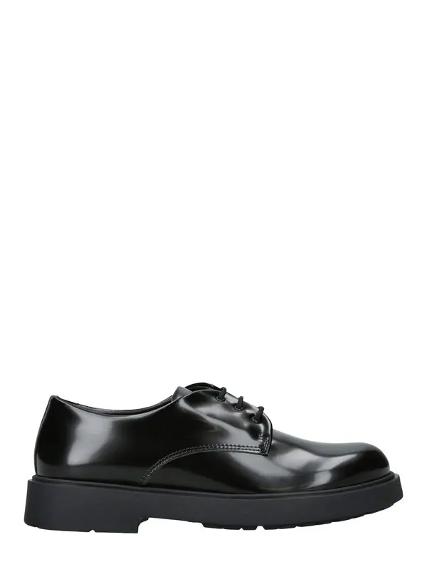 Giorgio Armani Leather Lace-up Shoes - Black