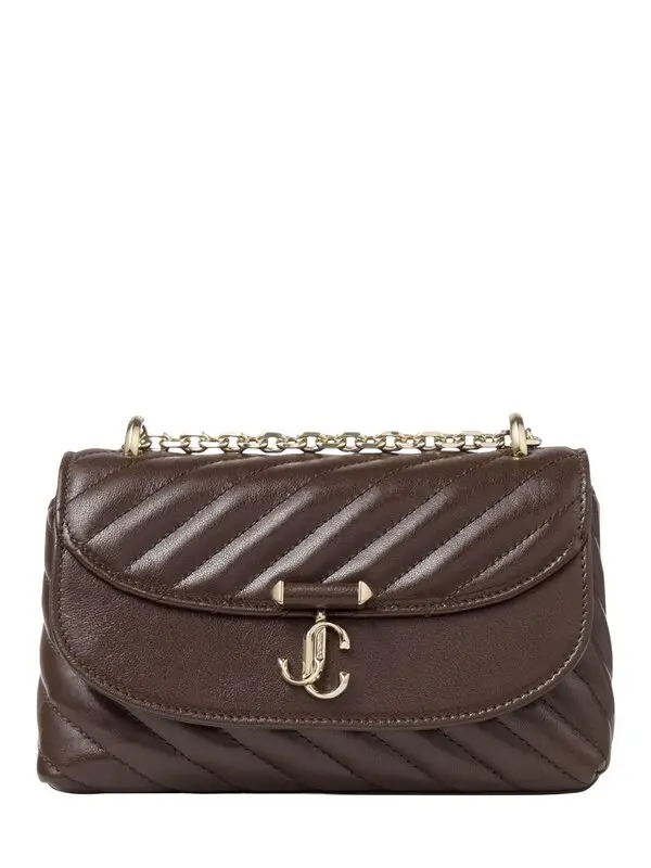 JIMMY CHOO Leather Curve Cross-body Bag - Brown