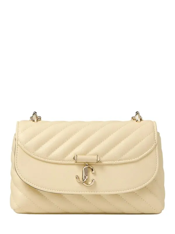 JIMMY CHOO Curve Small Quilted Leather Cross-body Bag - Beige