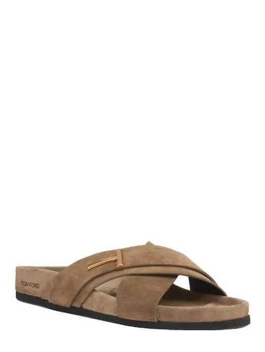 Samuel Hubbard Wicklow T Suede Sandal - 1g013 Taupe