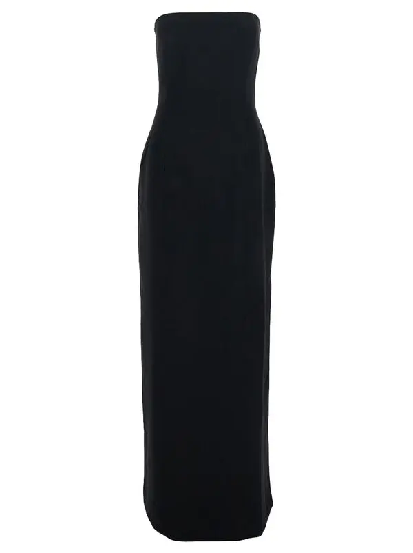 Solace London Anderson Long Twill Dress - Black