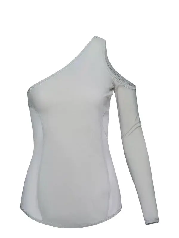 Issey Miyake One-shoulder Long-sleeve Top - Grey
