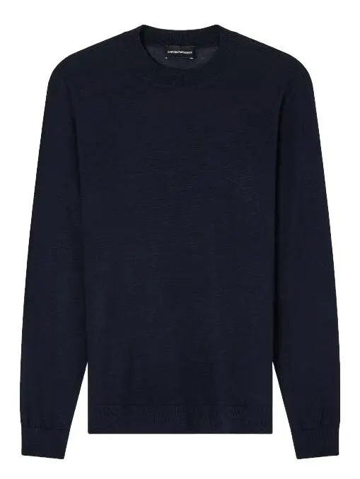 Emporio Armani Virgin Wool Sweater - Blue