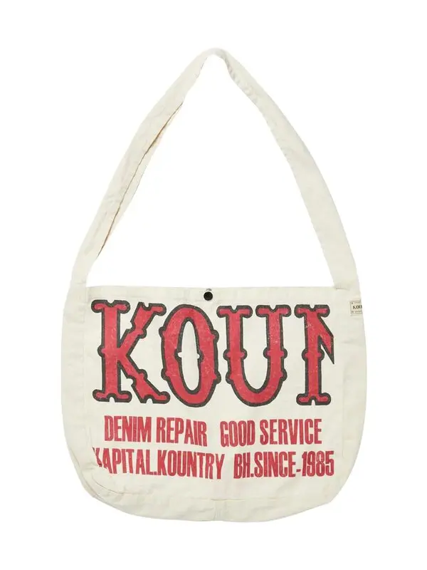 Kapital Kountry Factory Book Bag - White