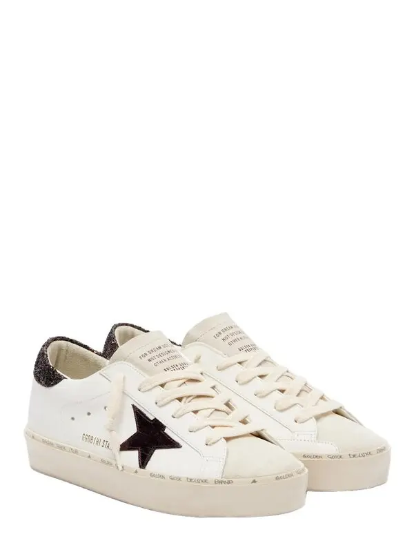 GOLDEN GOOSE Hi Star Leather Sneakers - White