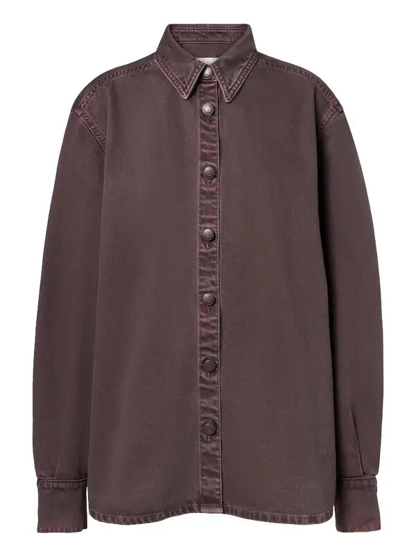 Magda Butrym Oversized Denim Overshirt - Brown