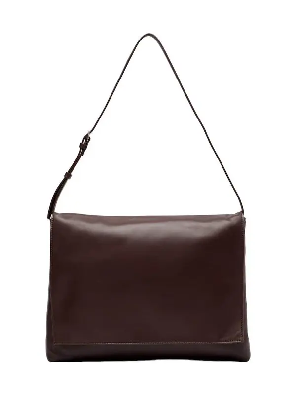 THE ROW Leather Shoulder Bag - Brown