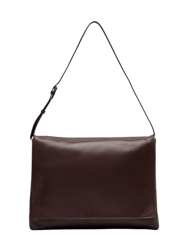 THE ROW Leather Shoulder Bag - Brown