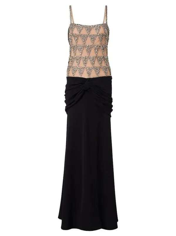 Costarellos Embellished Gown - Black
