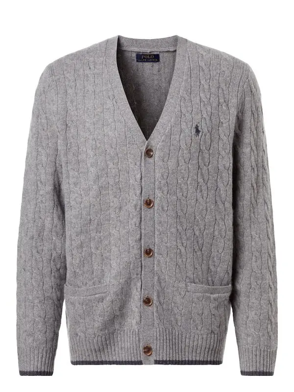 Polo Ralph Lauren Cable-knit Cashmere Cardigan - Grey
