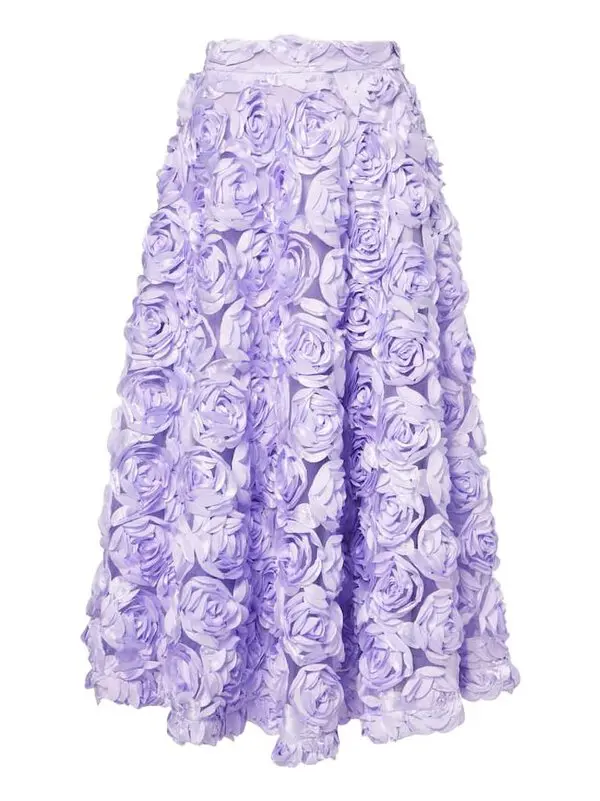 Remain Birger Christensen Floral-appliqué Maxi Skirt - Purple