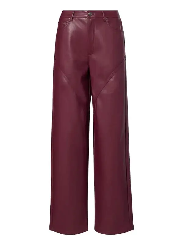 Remain Birger Christensen Mid-rise Wide-leg Pants - Burgundy