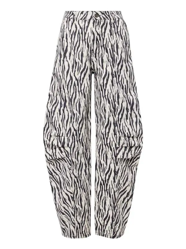 ROTATE BY BIRGER CHRISTENSEN Printed Cotton Twill Cargo Pants - Multicoloured