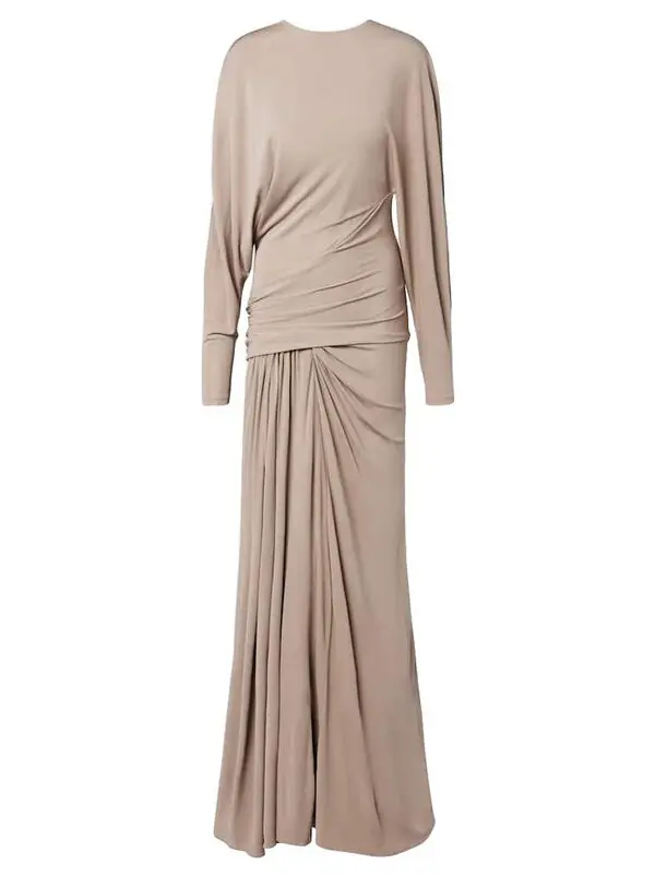 Christopher Esber Vala Draped Maxi Dress - Beige
