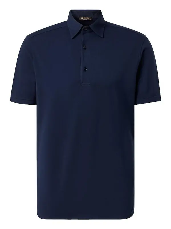 Loro Piana Cotton Jersey Polo Shirt - Blue