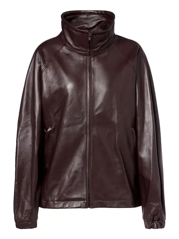 Magda Butrym - Oversized Leather Bomber Jacket