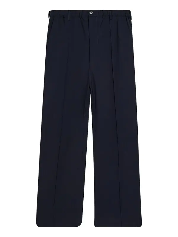 Marni Wool High-waisted Flare Pants - Midnight/b