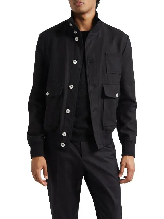 Dolce & Gabbana Linen Canvas Blouson Jacket - N0000 Nero
