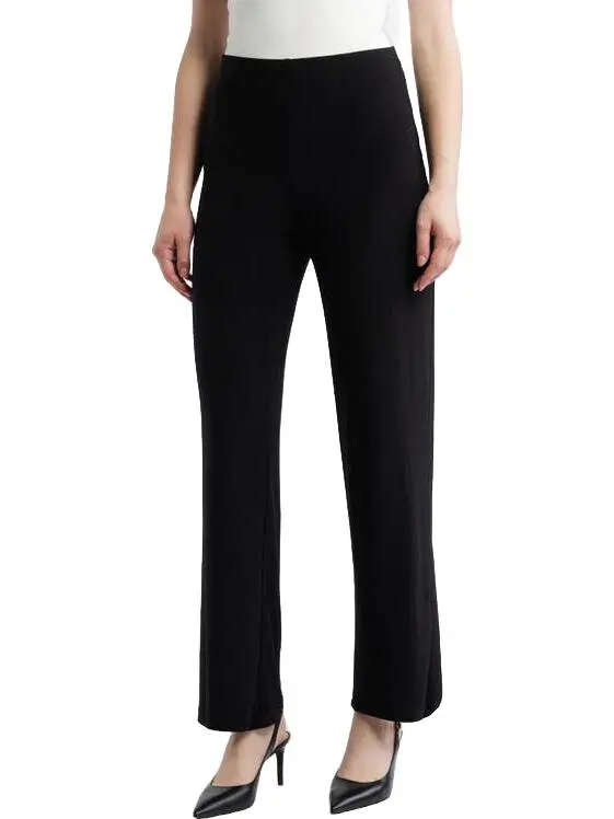 Anne Klein Wide-leg Knit Pull-on Pants - Anne Black