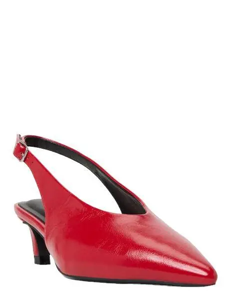 CALL IT SPRING BY ALDO Monett Pointed-toe Kitten Heel Slingback Pumps - Bright Red